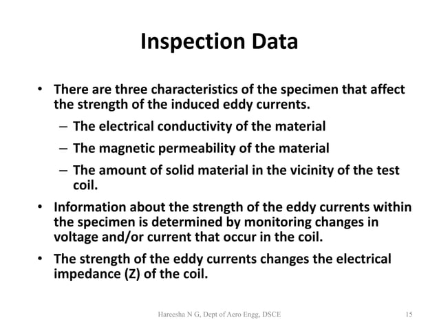 Introduction To Eddy Current Inspection