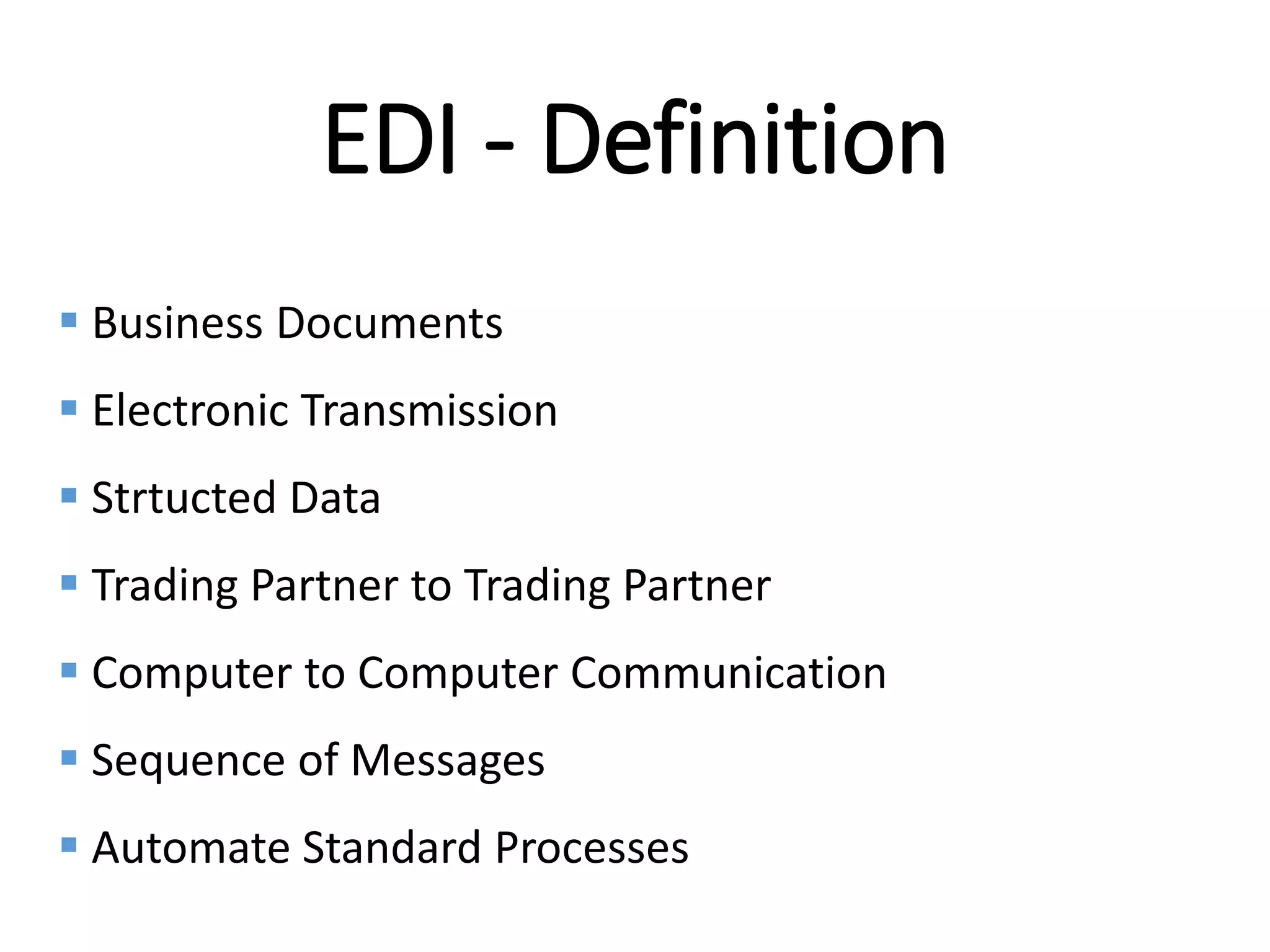 Introduction to EDI(Electronic Data Interchange) | PDF