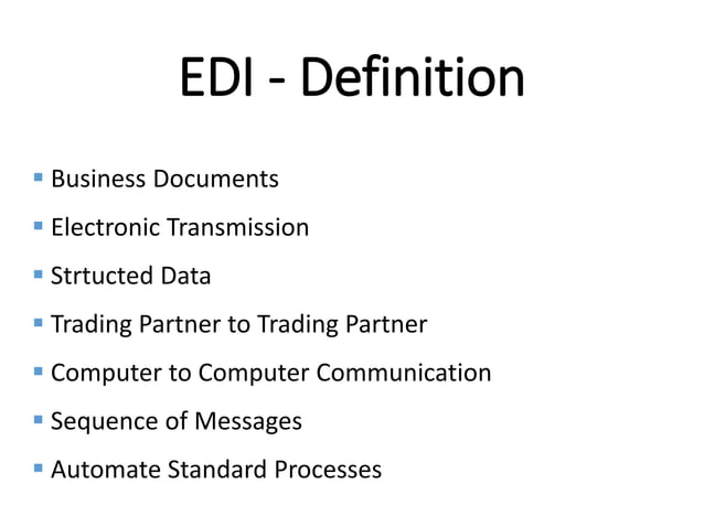 Introduction to EDI(Electronic Data Interchange) | PDF