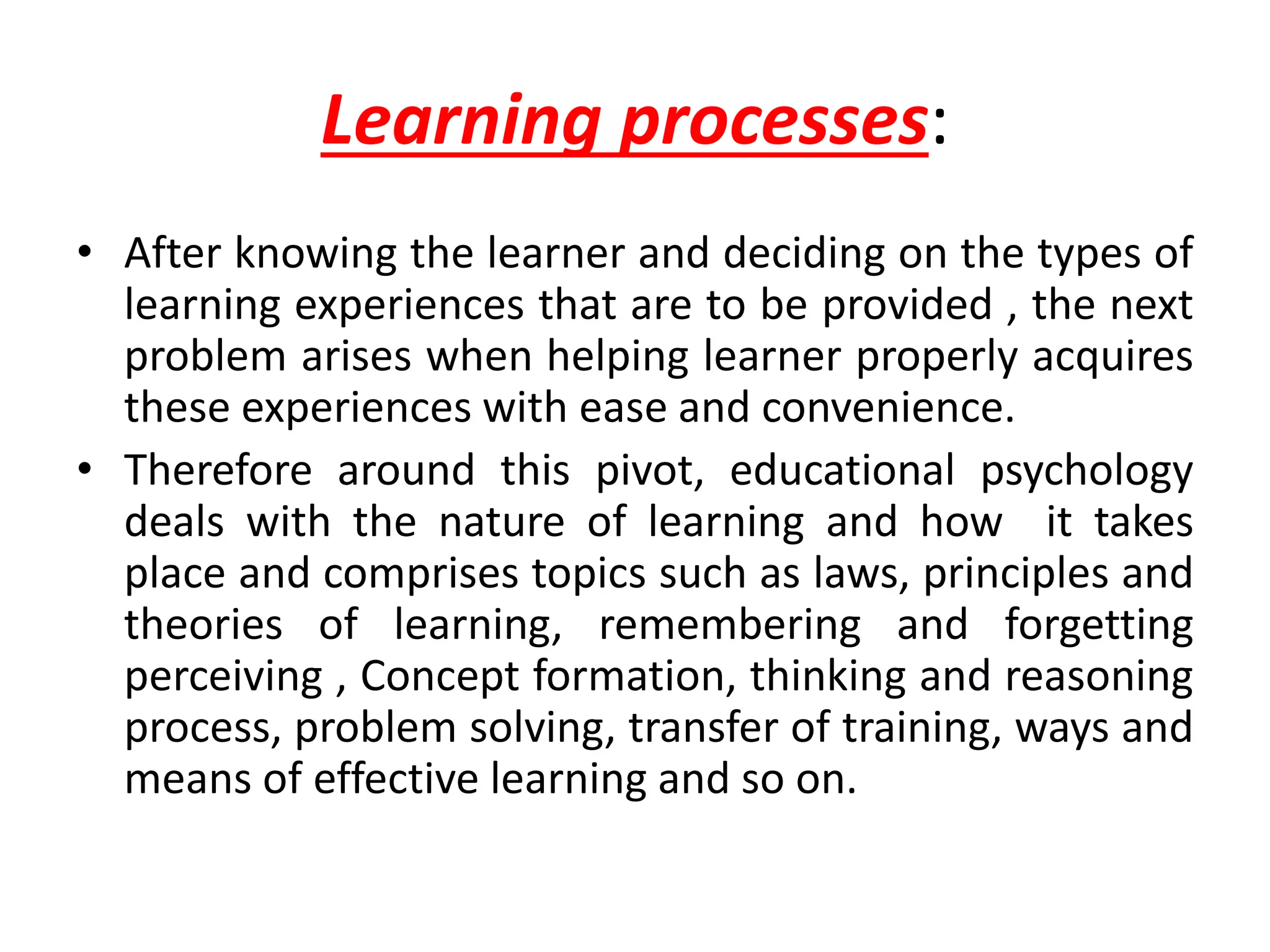 Introduction to educational psychology | PPTX