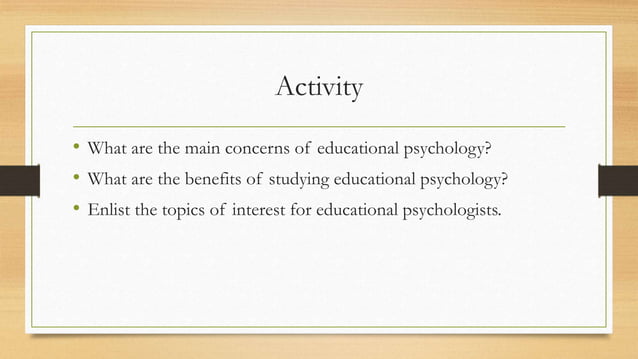 Introduction to educational psychology (1) | PPTX