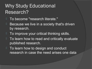 Introduction to Educational Research | PPT