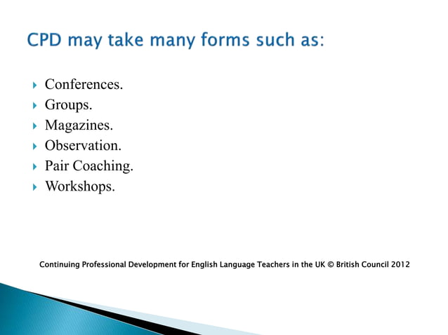 Introduction to ELT teachers CPD | PPTX