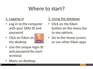 Introduction to Eikon | PPTX