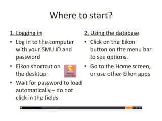 Introduction to Eikon | PPTX | Computing | Technology & Computing