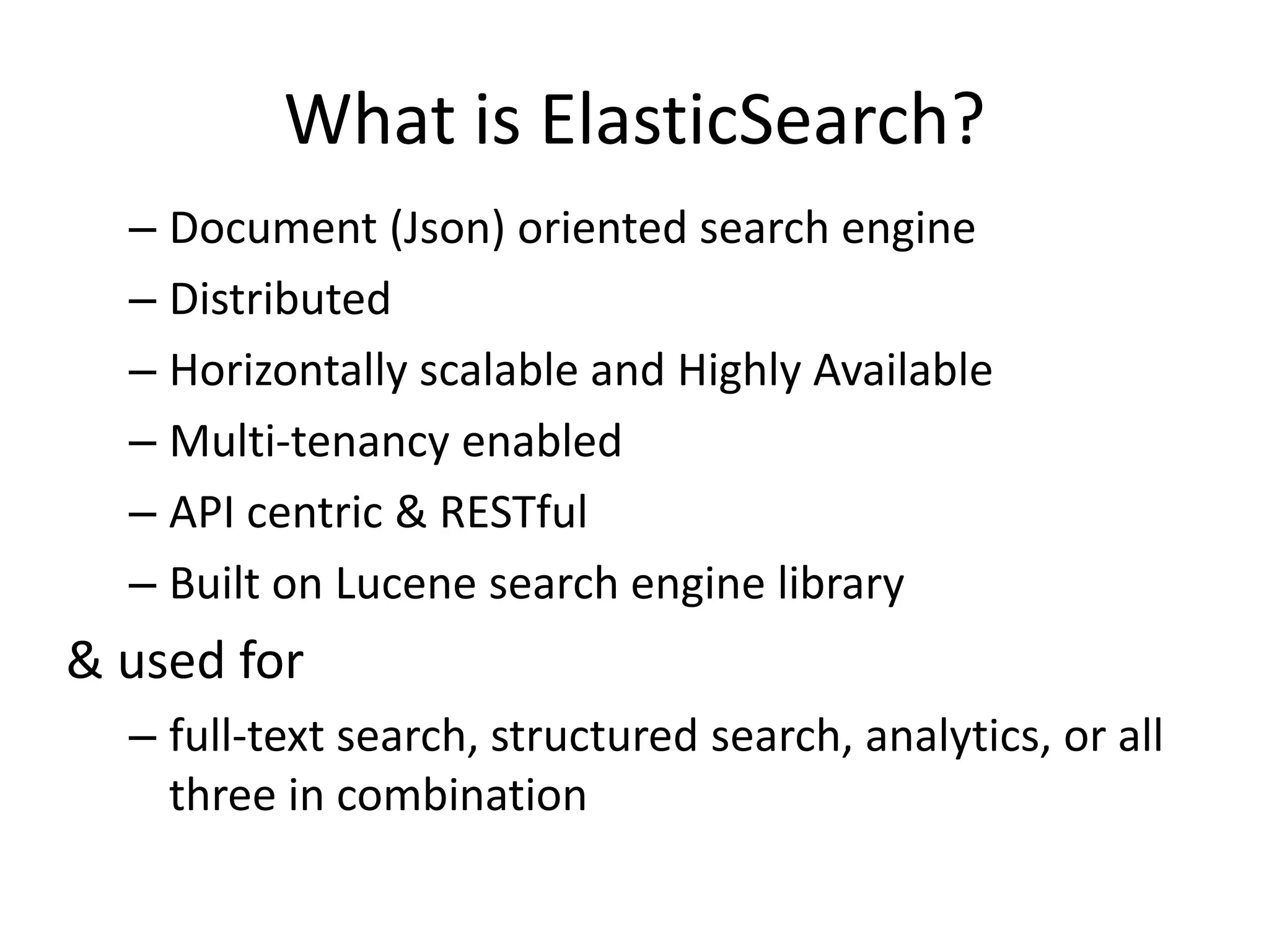 Introduction To Elasticsearch Pdf Search Internet