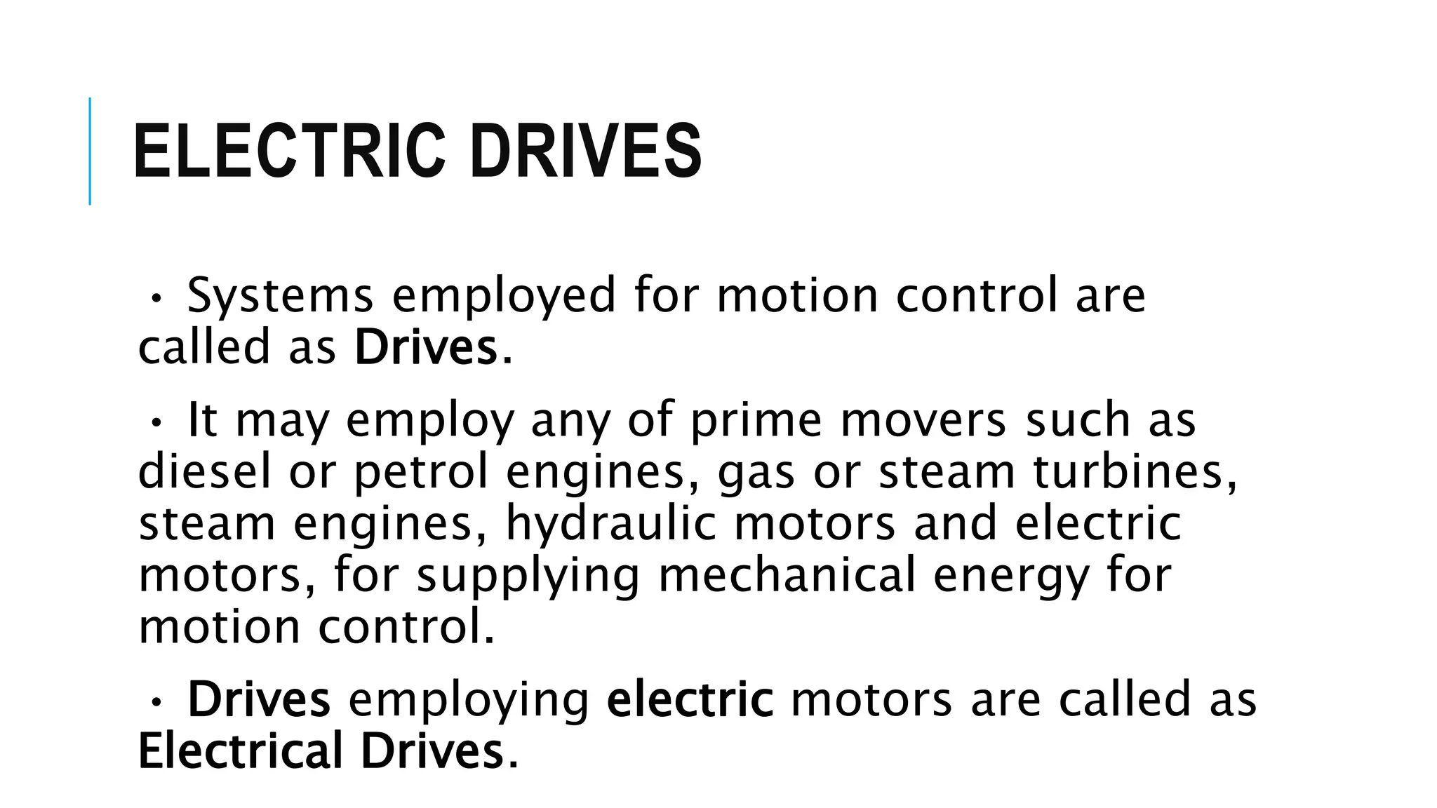 Introduction to Electrical Drive | PPTX