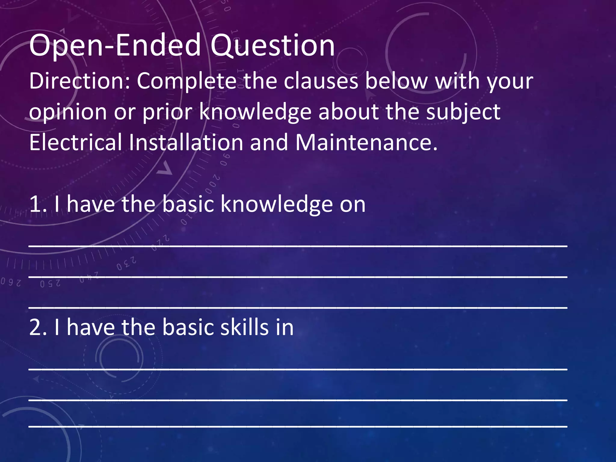 Introduction to Electrical Installation and Maintenance | PPTX