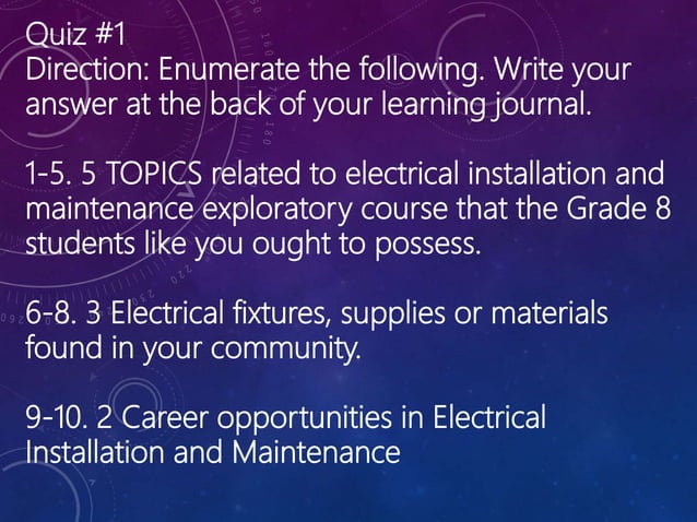 Introduction to Electrical Installation and Maintenance | PPTX