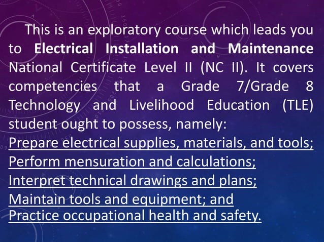 Introduction to Electrical Installation and Maintenance | PPTX