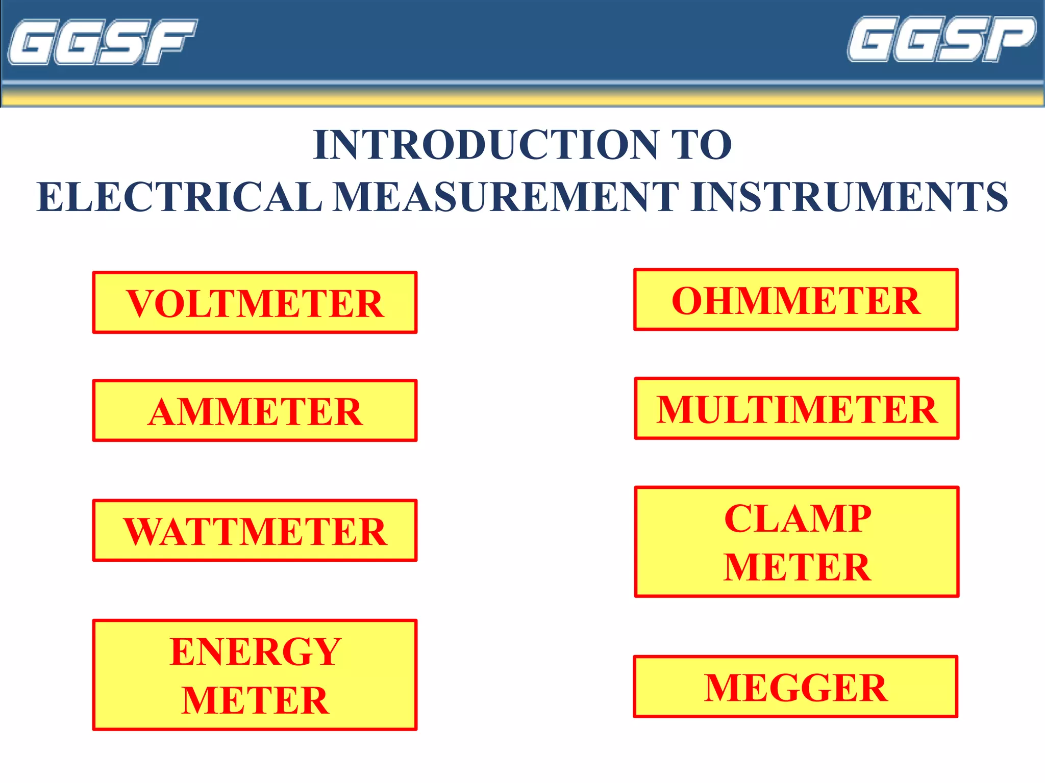 Introduction to electrical measurements | PPTX