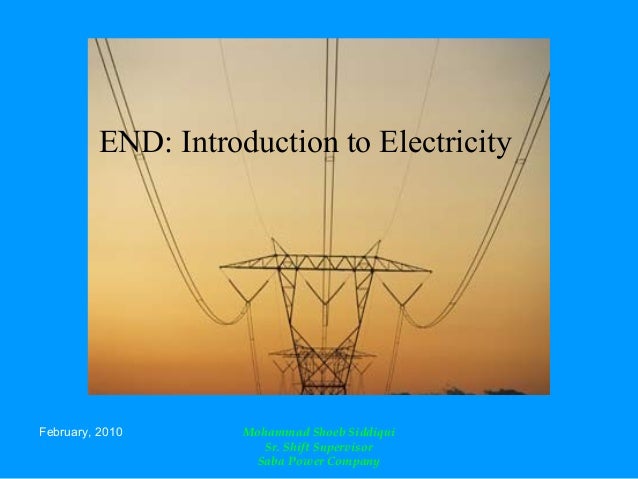 Introduction of Electricity