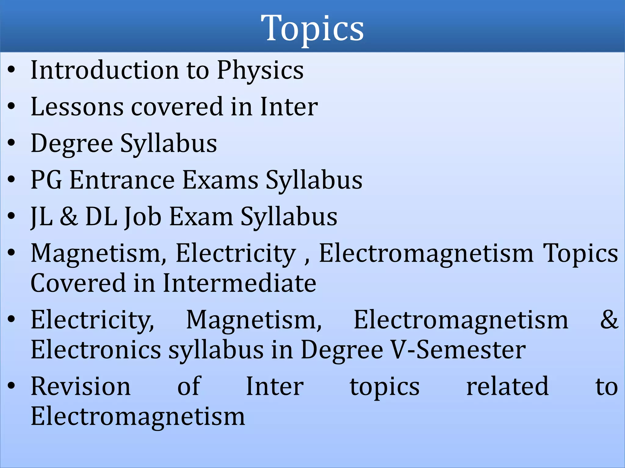 Introduction to electricity, magnetism & electromagnetism | PPT