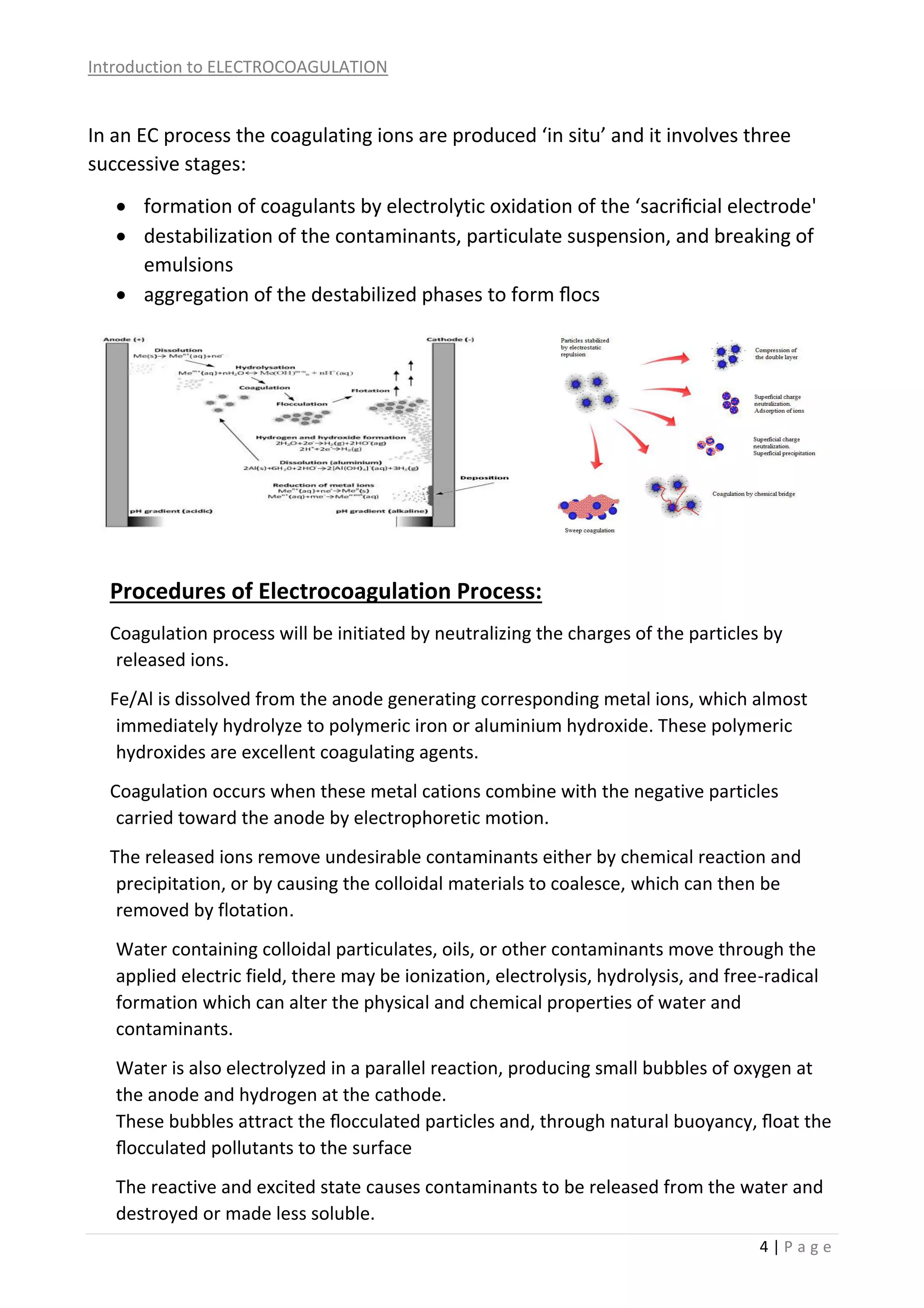 Introduction to Electrocoagulation - water treatment | PDF
