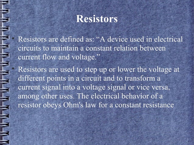 Introduction to Electronics - Resistors | PPT | Physics | Science