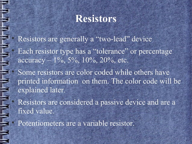 Introduction to Electronics - Resistors | PPT | Physics | Science