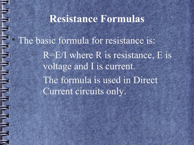 Introduction to Electronics - Resistors | PPT | Physics | Science