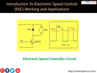 Electronic Speed Control (ESC) Circuits, Working And Applications | PPTX