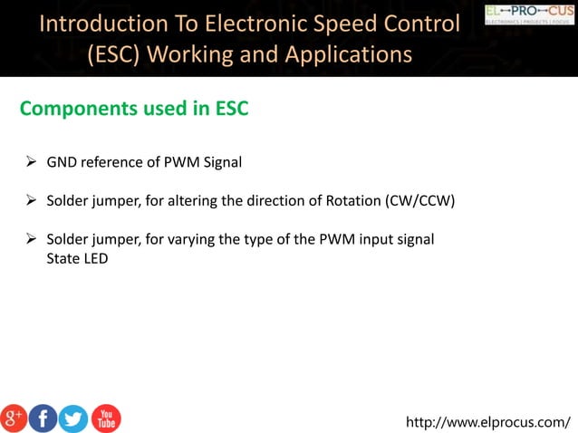 Electronic Speed Control (ESC) Circuits, Working And Applications ...