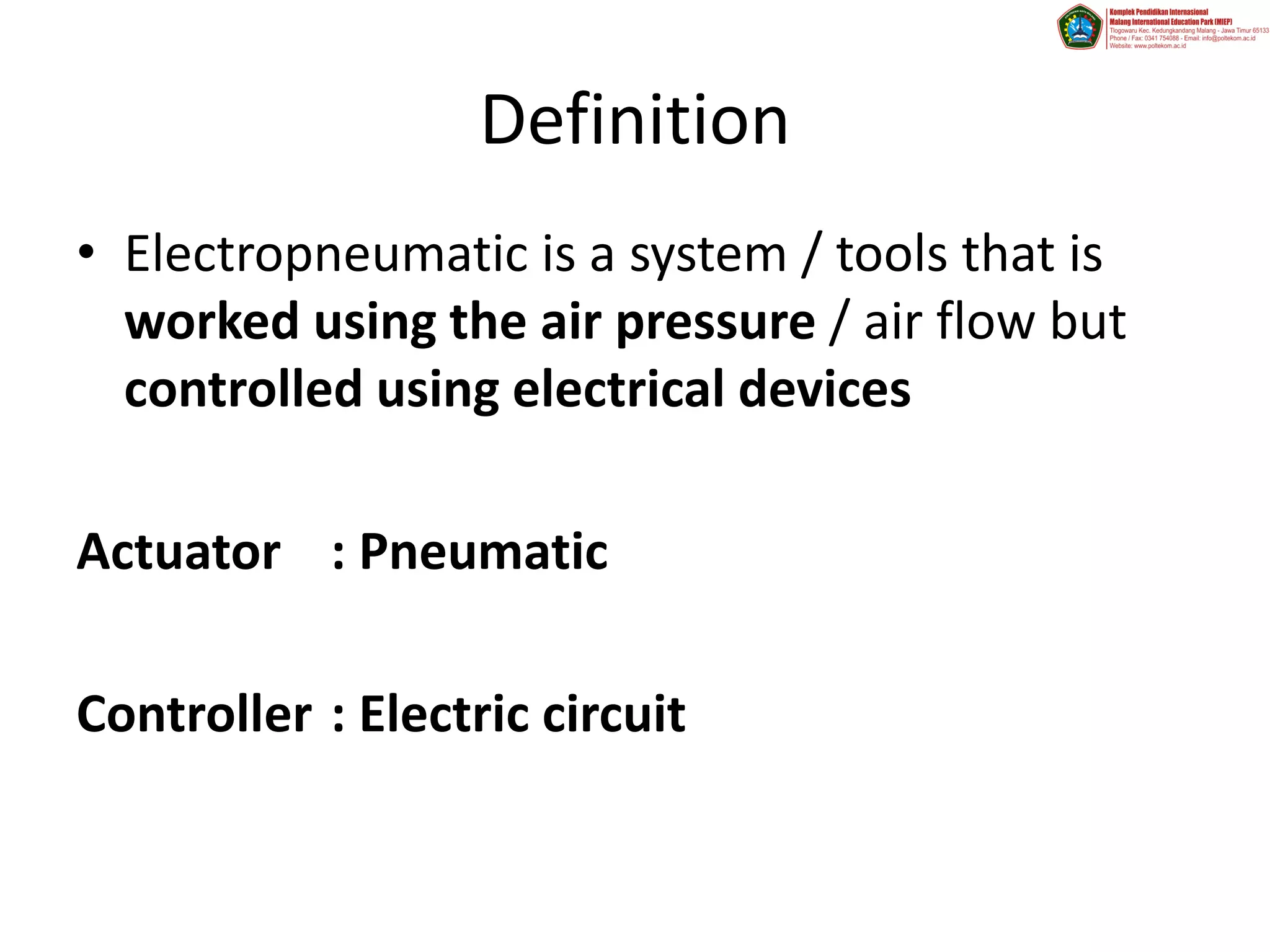 Introduction to electropneumatic | PDF
