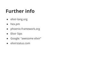 Introduction to Elixir | PPT