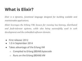 Introduction to Elixir | PDF