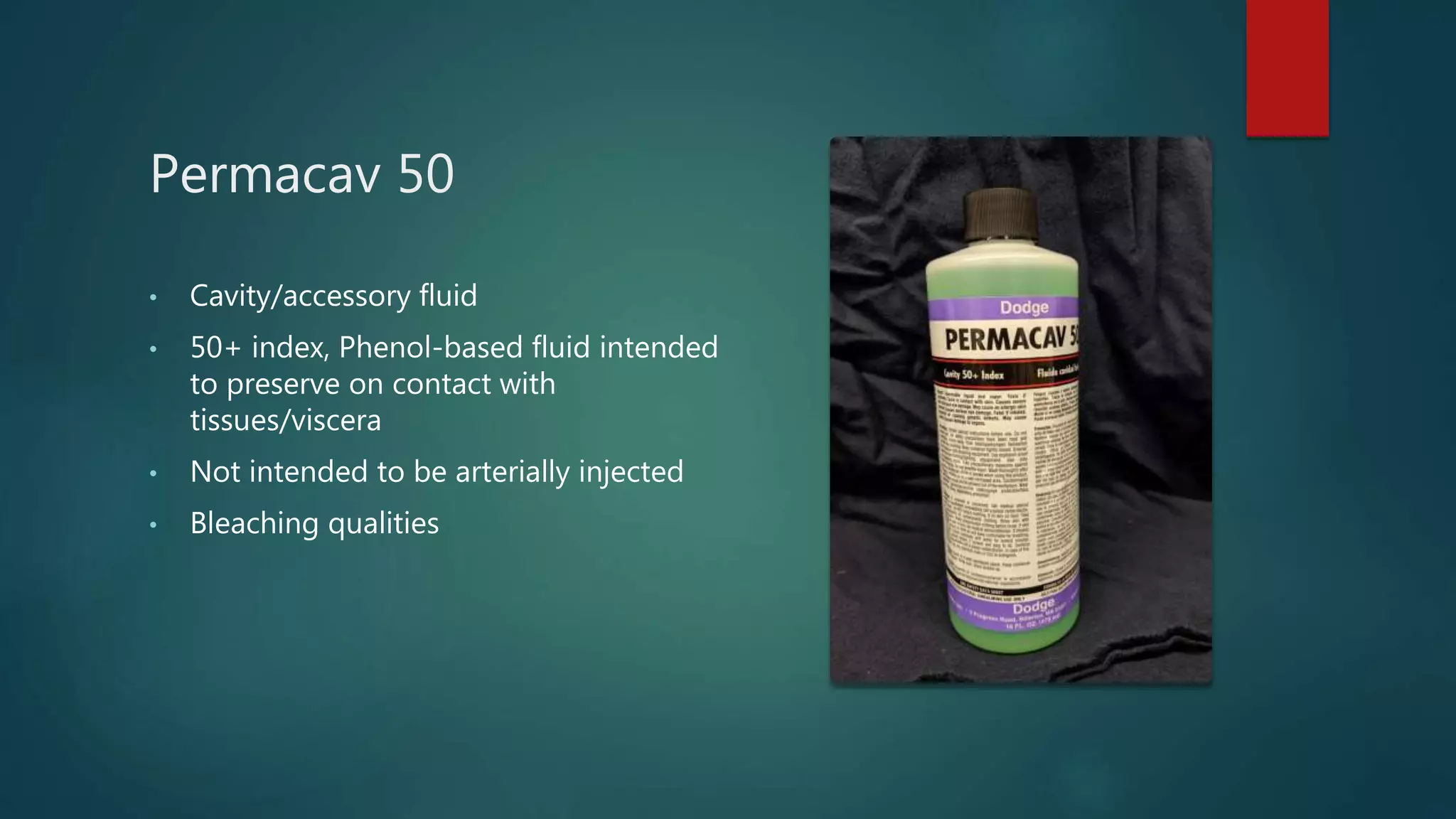 Introduction to embalming chemicals gallery | PPTX