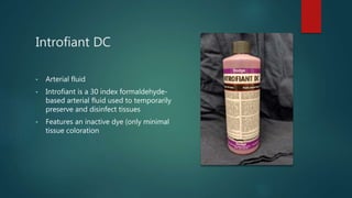 Introduction to embalming chemicals gallery | PPTX