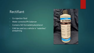 Introduction to embalming chemicals gallery | PPTX