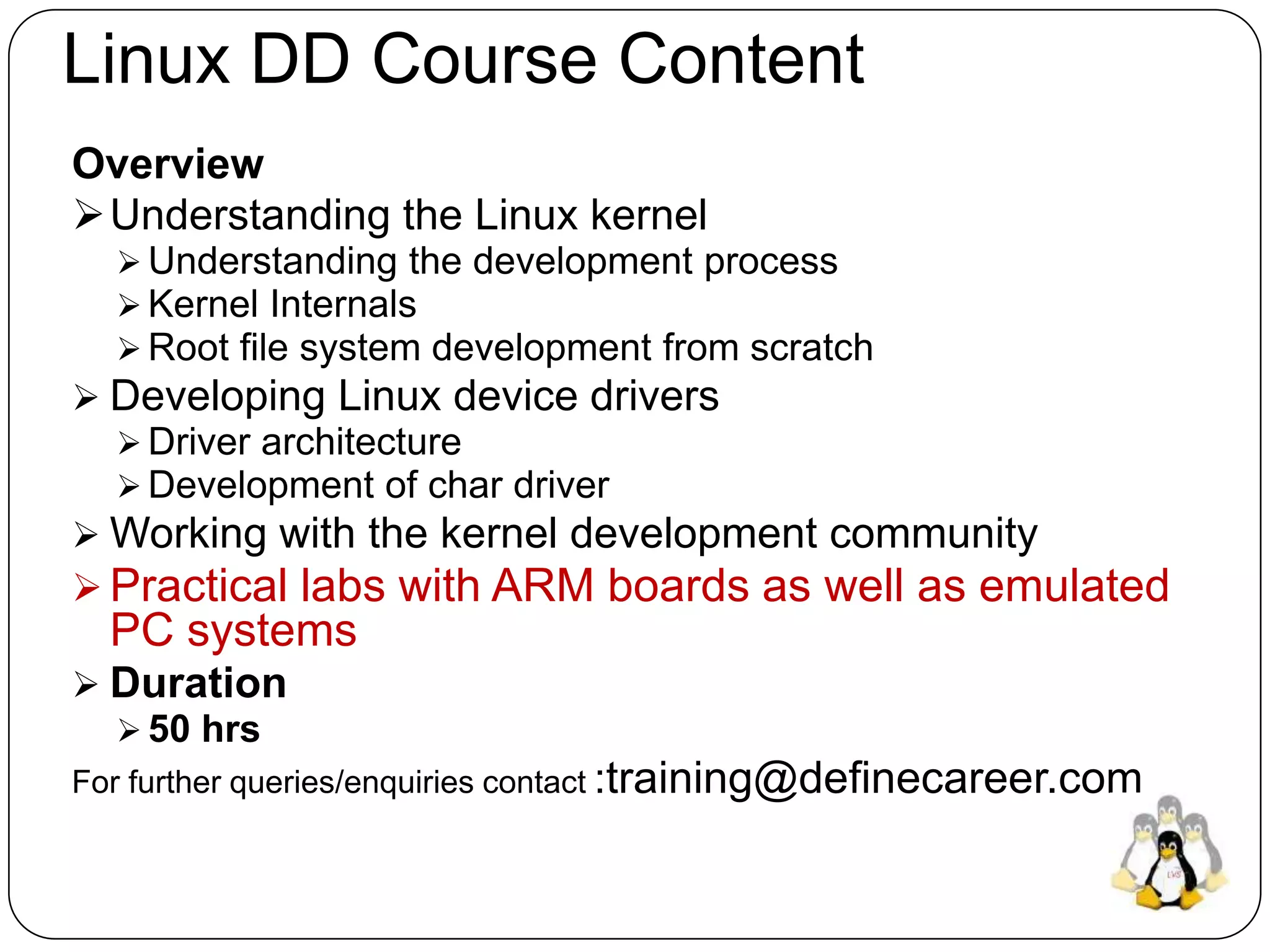 Introduction To Embedded Linux Device Driver And Firmware Ppsx Operating Systems Computer