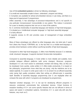 Introduction to embedded c | DOCX