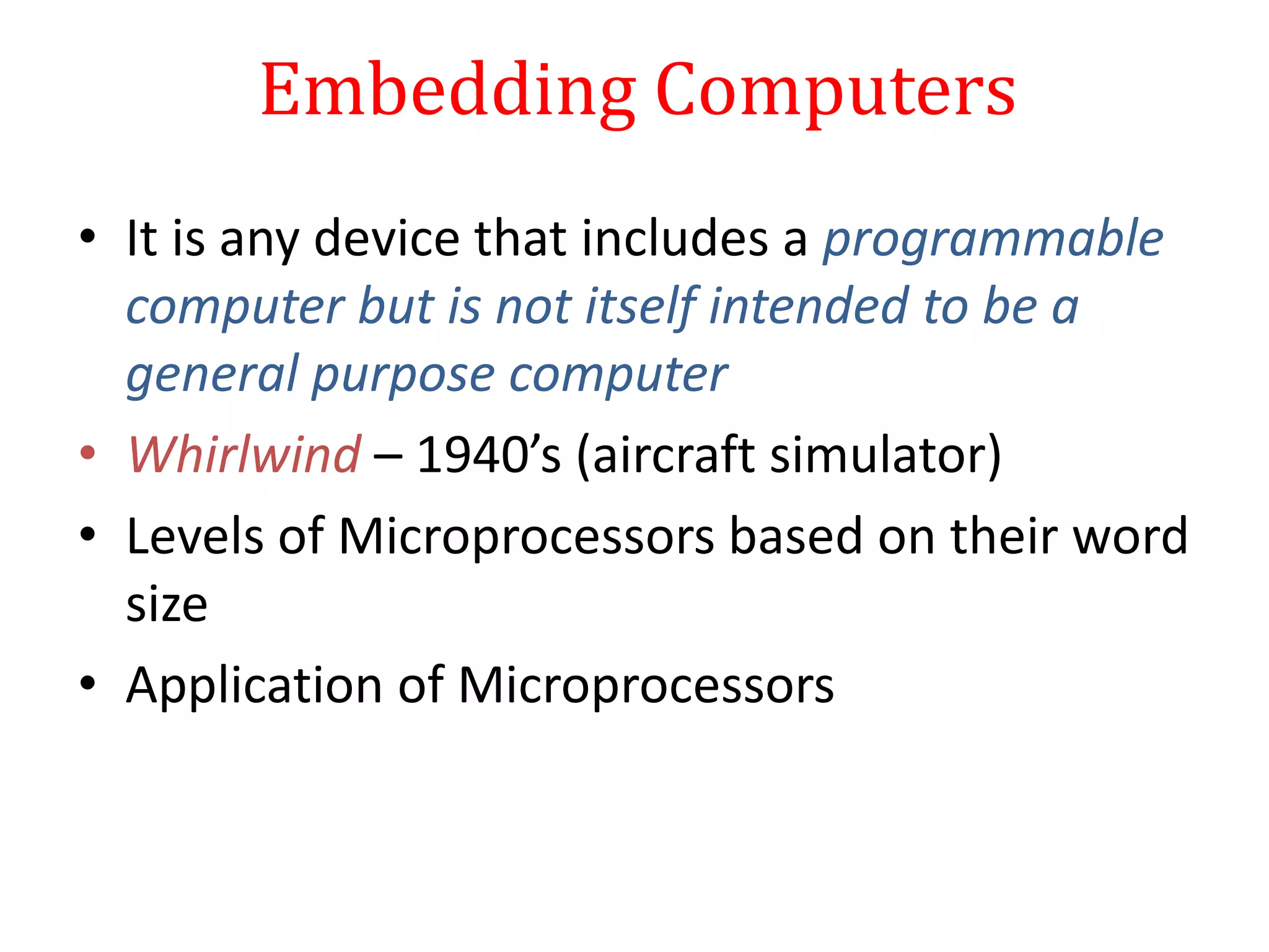 Introduction to embedded computing and arm processors | PPT