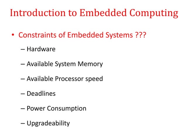 Introduction to embedded computing and arm processors | PDF