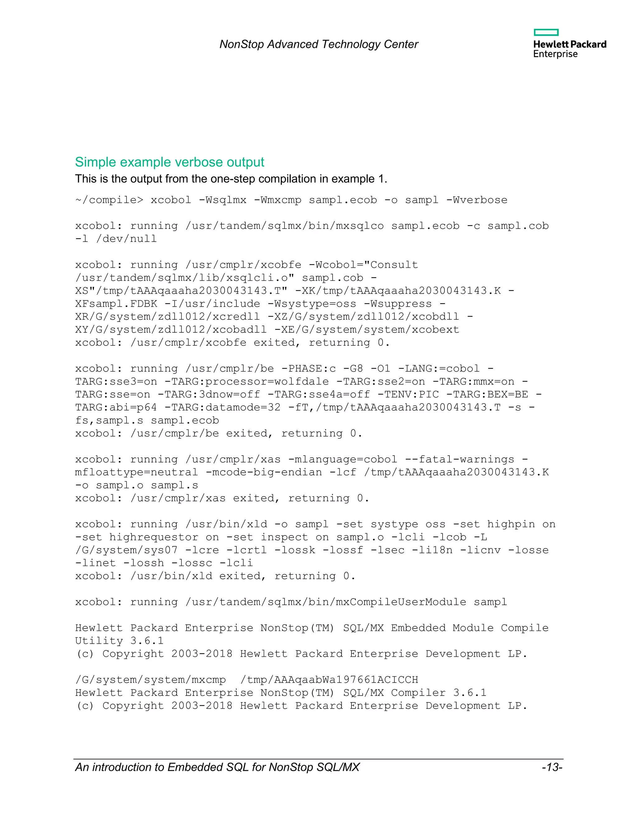 Introduction to embedded sql for NonStop SQL | PDF