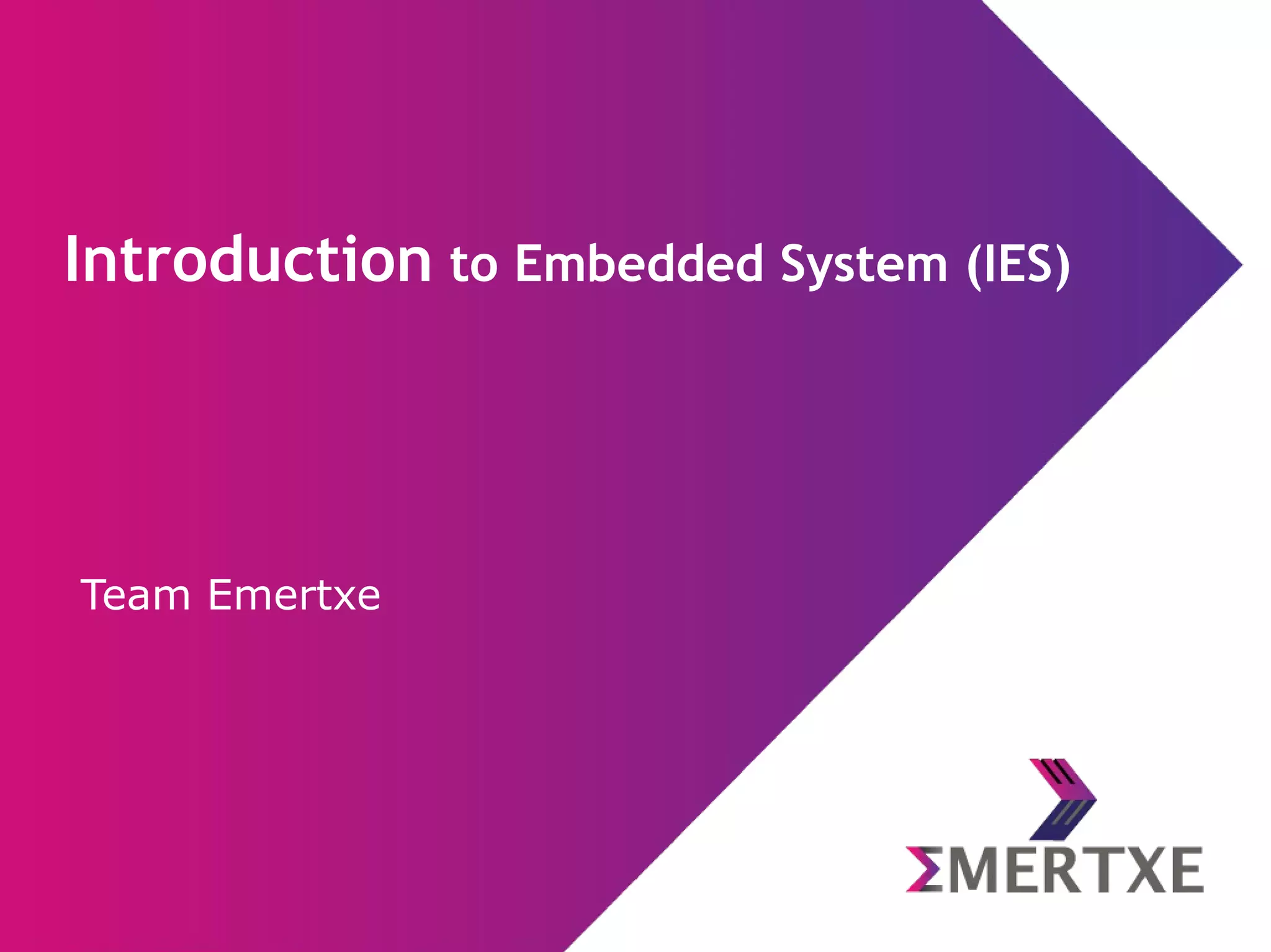 Introduction to Embedded System | PDF | Operating Systems | Computer Software and Applications