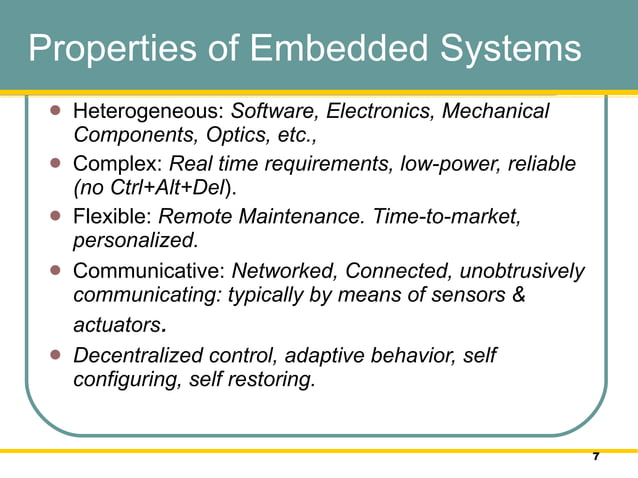 Introduction To Embedded Systems | PPT