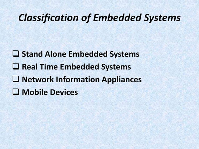 Introduction to embedded systems | PPTX | Operating Systems | Computer Software and Applications