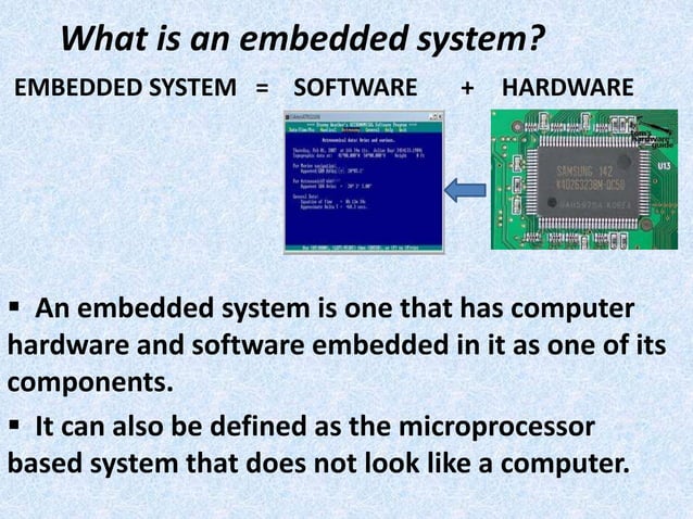 Introduction to embedded systems | PPTX | Operating Systems | Computer Software and Applications