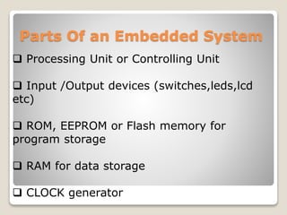 Introduction to embedded systems | PPTX