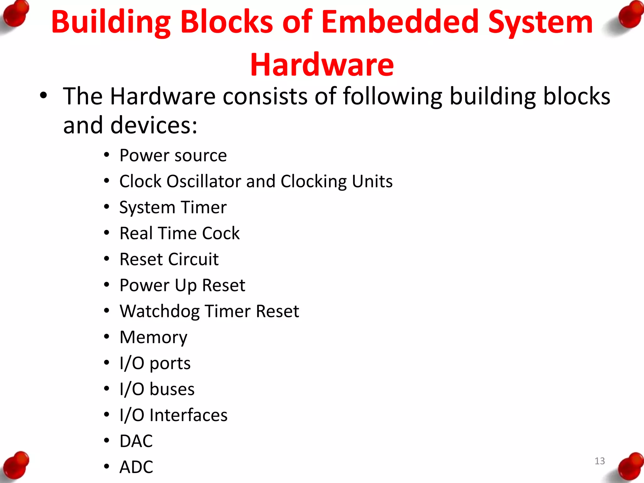 Introduction to embedded systems | PPTX