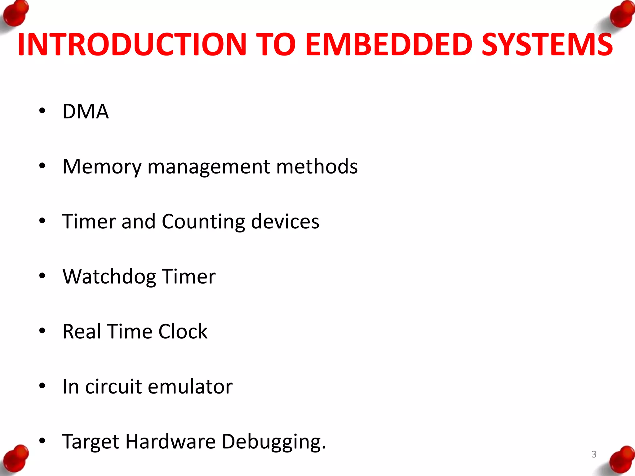 Introduction to embedded systems | PPTX