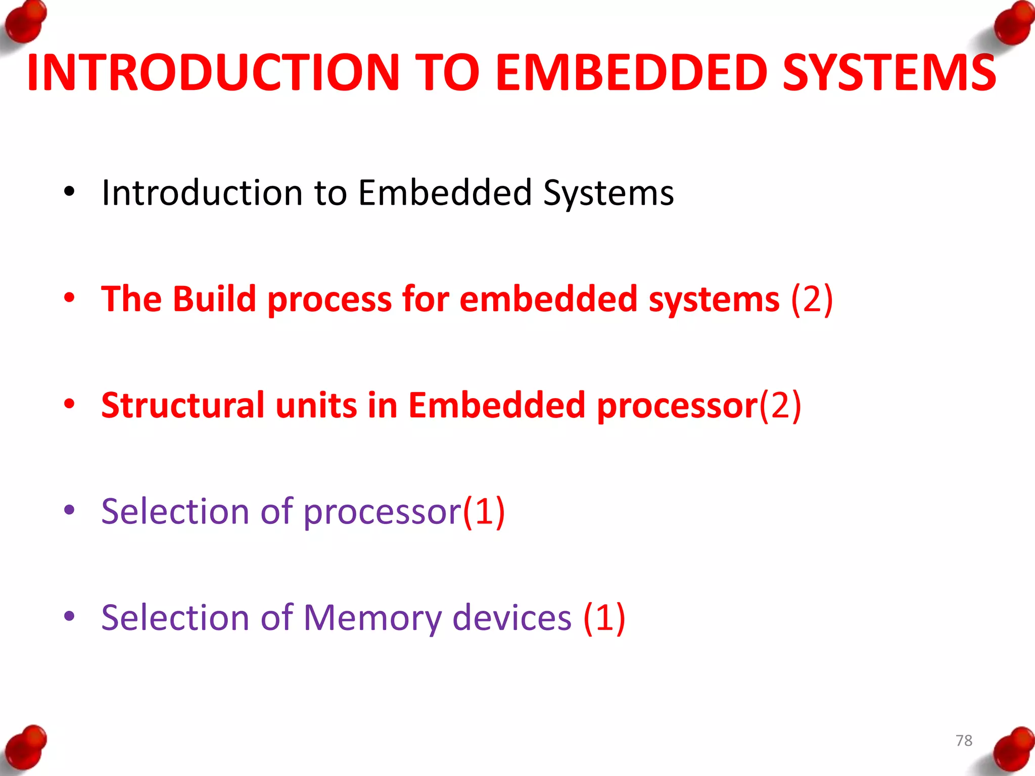 Introduction to embedded systems | PPTX