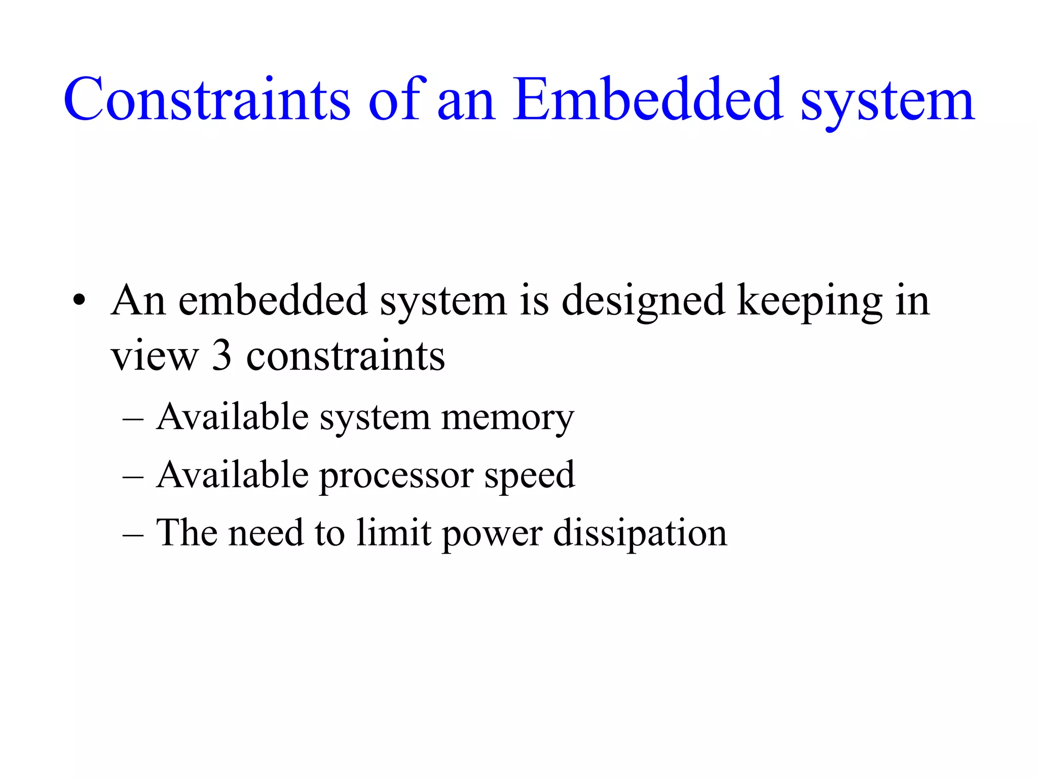 Introduction to embedded systems | PPT
