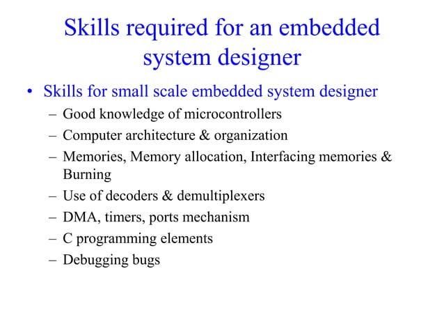 Introduction to embedded systems | PPT