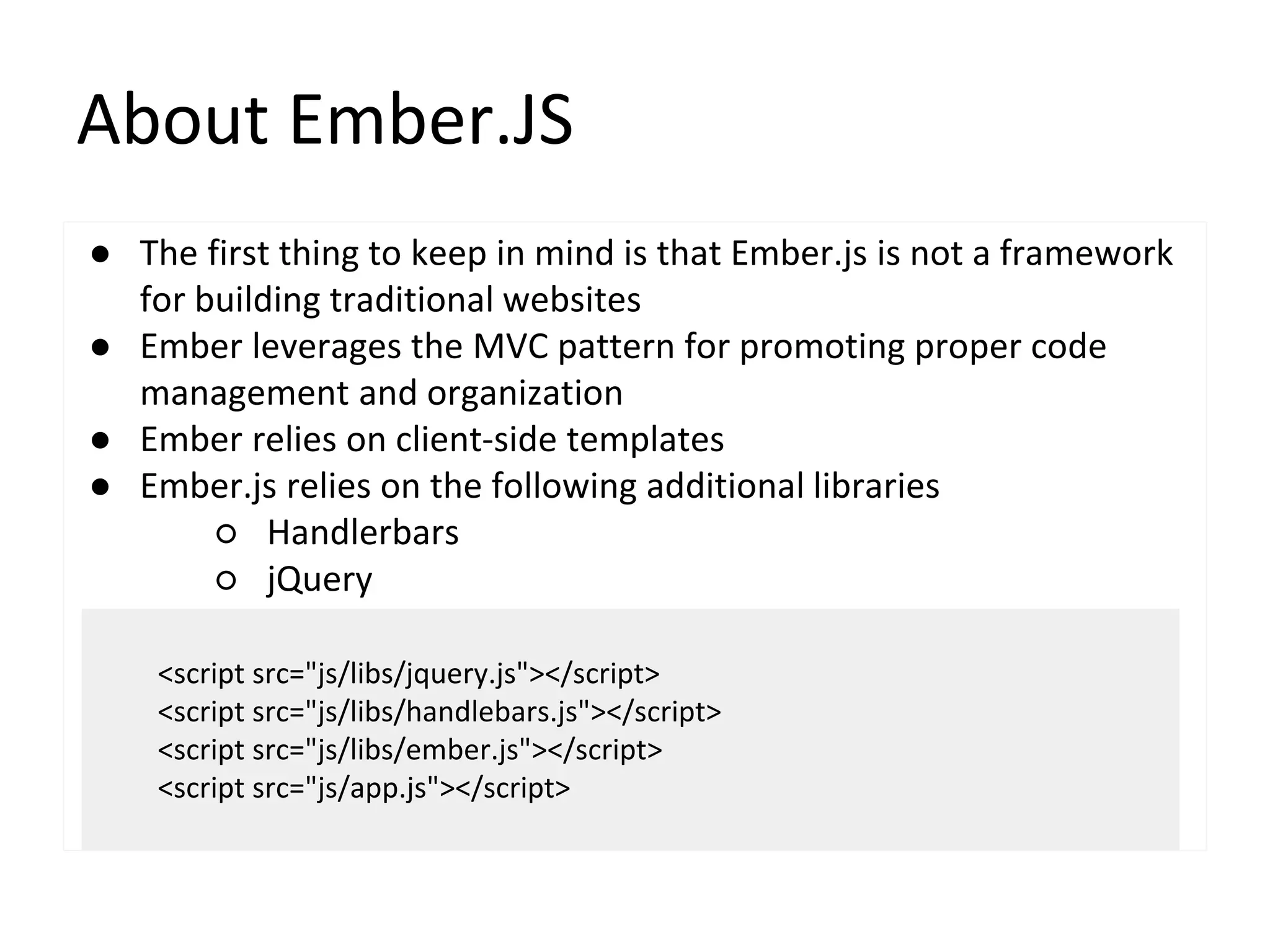 Introduction to Ember.js
