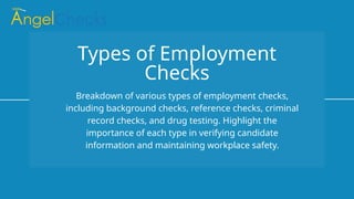 Introduction to Employment Checks and Screening | PPTX