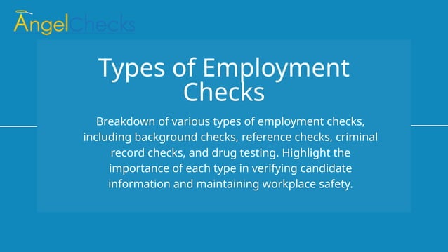 Introduction to Employment Checks and Screening | PPTX