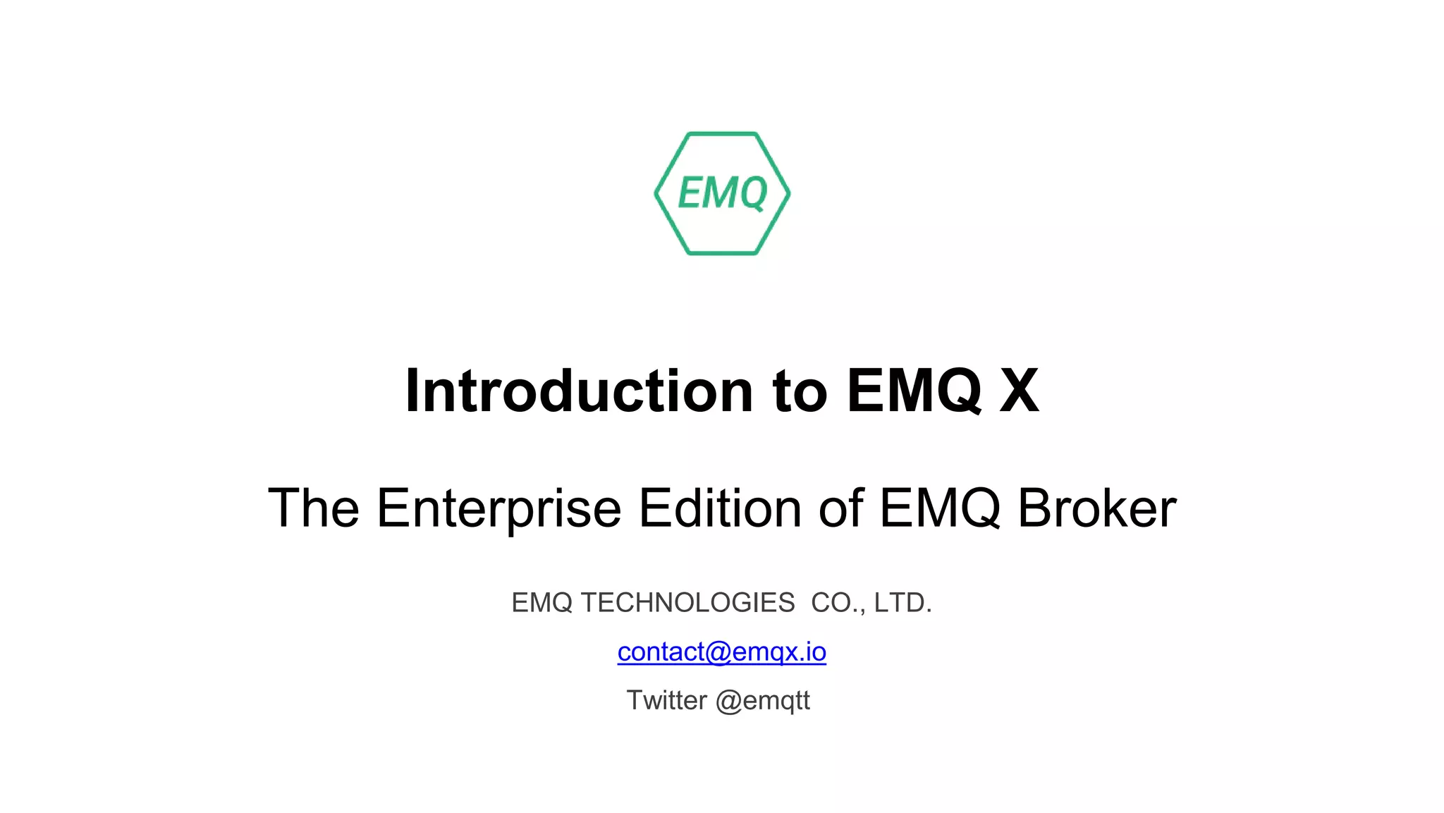 Introduction to EMQ X Enterprise | PPTX