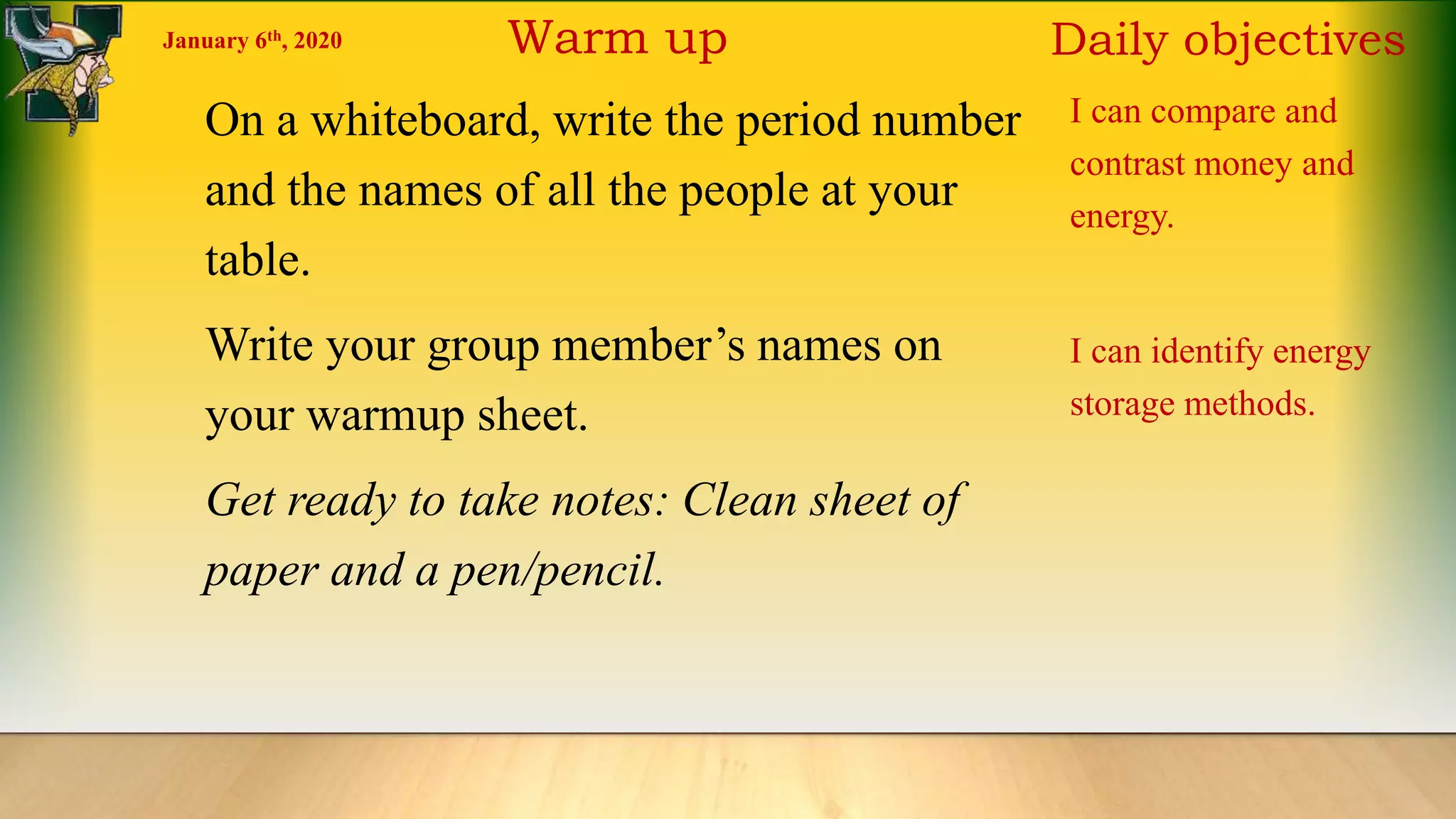 Introduction to energy - freshman physics 2020 | PPTX