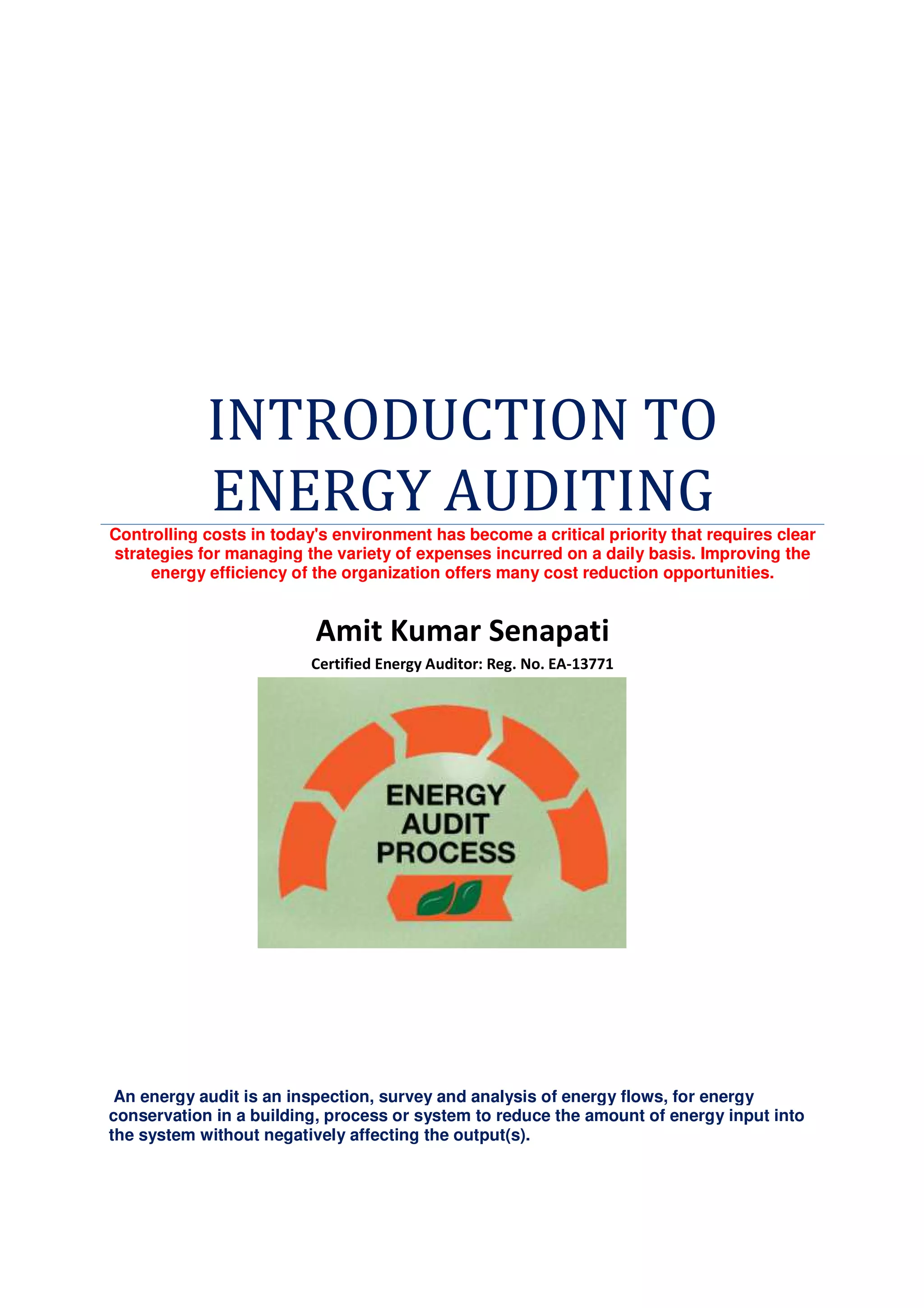 Introduction to energy auditing | PDF
